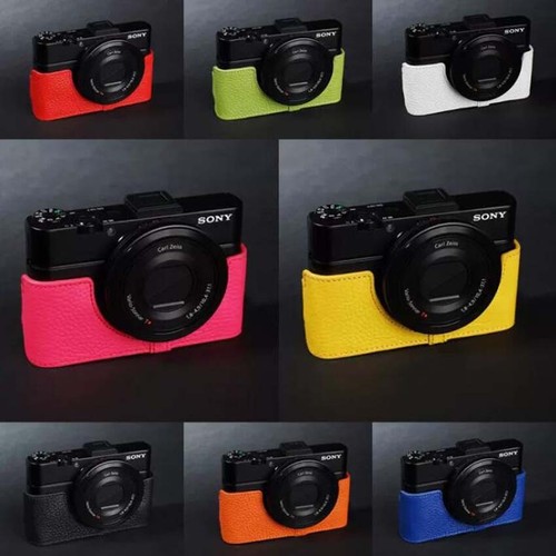 Handmade Genuine Leather Camera Half Cover Case For Sony RX100 M5A/M4 ...