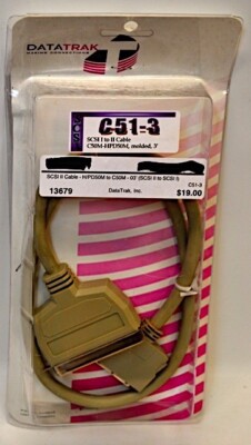 Vintage SCSI - NIB 3' SCSI II to SCSI I Cable (H/P D50M - C50M) | eBay