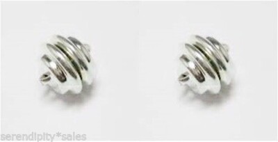 5 SILVER Plated MAGNETIC CLASPS Mag-Lok 11mm x 11mm (7/16") ~ Super ...