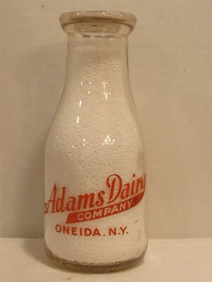TRPP Milk Bottle Adams Dairy Company Farm Oneida NY MADISON CO A Little ...