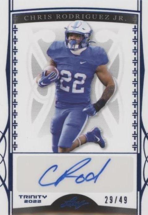 2022 Leaf Trinity - Chris Rodriguez Jr. #BA-CRJ Navy /49 (AU, RC) for ...