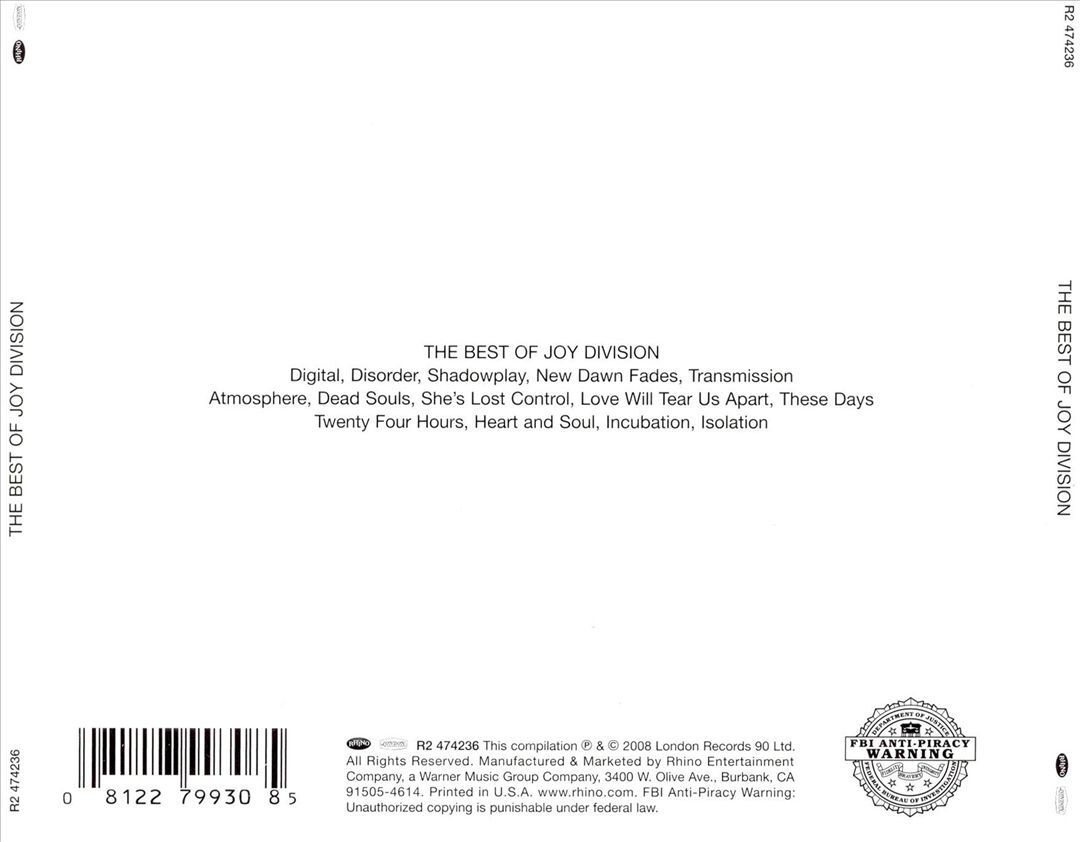 JOY DIVISION - THE BEST OF JOY DIVISION NEW CD 81227993085 | eBay