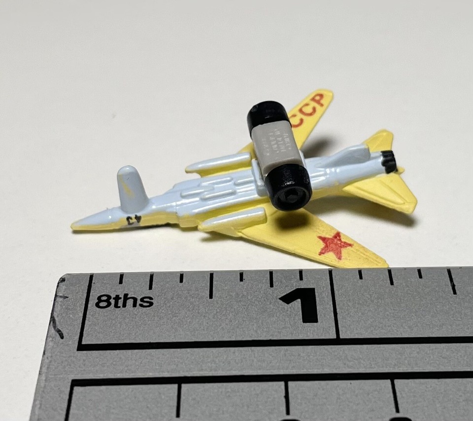 Funrise 1988 Micro Machines CCP Soviet Fighter Jet Military Army Yellow ...