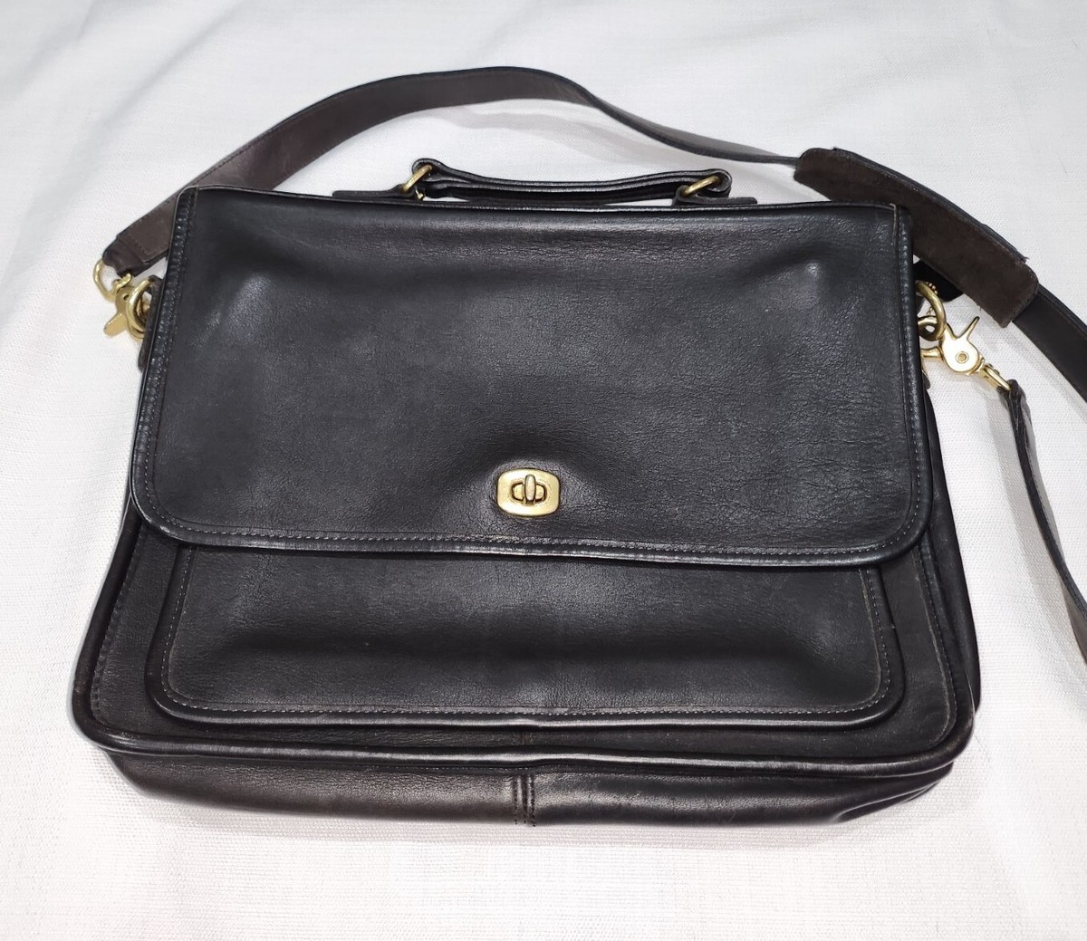VINTAGE COACH BLACK LEATHER BRIEFCASE BAG | eBay VINTAGE COACH BLACK LEATHER BRIEFCASE BAG | eBay