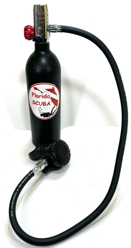 Bailout SCUBA Diving Tank 1 Liter 7cf + SPG, Regulator Mini Pony Bottle ...