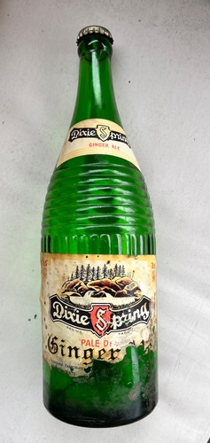 1940s 50s DIXIE SPRING PALE DRY GINGER ALE SODA DICKSON CITY BOTTLING ...