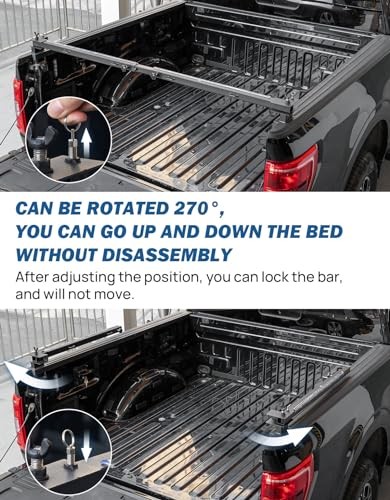 Truck Bed Rear Bar Back Rack Compatible with 2015-2024 F150 & 2017-2024 ...