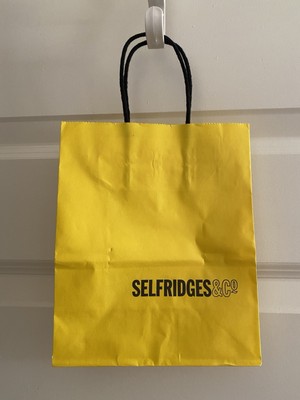 Selfridges Yellow Small Paper Gift Bag - Compact Reusable Tote | eBay UK