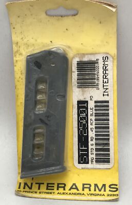 #MR2 Factory Blued Star PD .45 ACP Magazine Mag 6 Round Interarms Clip ...