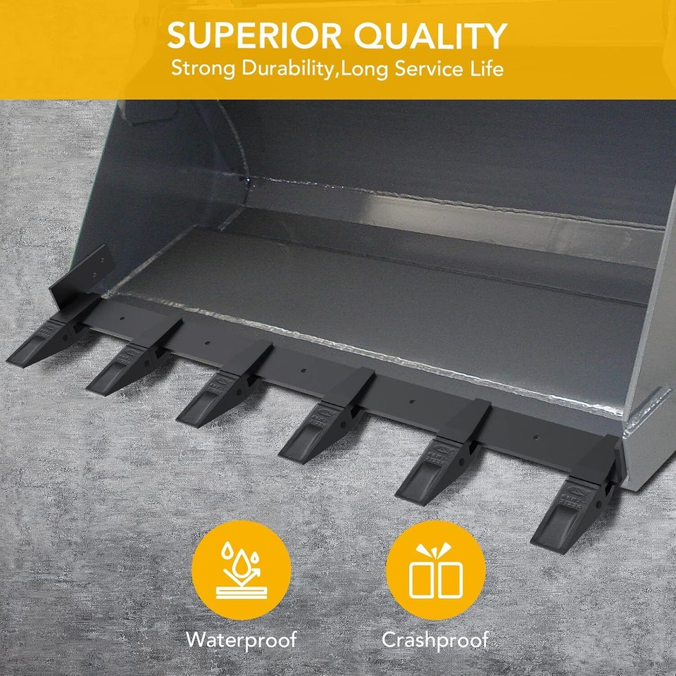 Bucket Tooth Bar Tractor Bucket Teeth 60'' Heavy Duty Steel Bucket ...