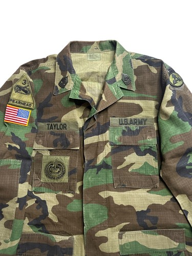 US Military Army BDU Woodland Shirt Patched Sergeant Major 3rd ...