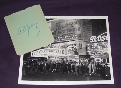 Al Jolson signed album page vintage "The Jazz Singer" first sound film ...