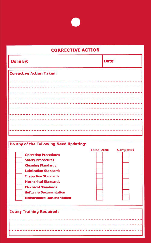 TPM Autonomous Maintenance - Maintenance Defect Tag - Red | eBay UK