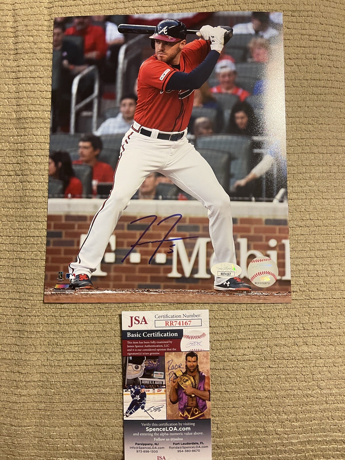 Freddie Freeman Autographed Memorabilia | Signed Photo, Jersey ...