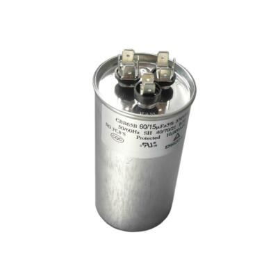 Dual CBB65B Run Capacitor 370VAC 370V AC 60/15uF 60+15 uF MFD B.S2 40 ...
