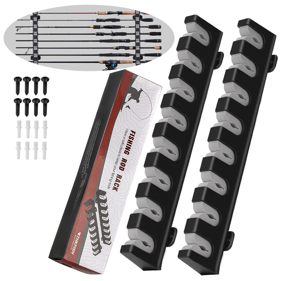 Fishing Rod Rack Store 8 Fishing Rod Holders Rod Rack Wall Mount ...