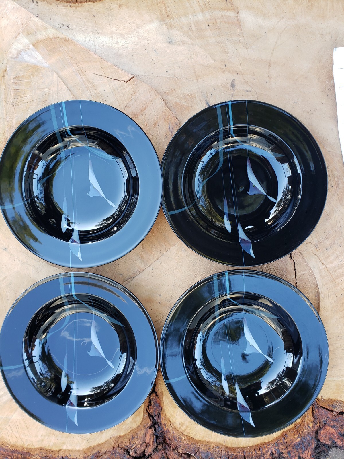 Mikasa Opus Black, Calla Lily: Rim Soup Bowl (s) 9 1/4" Set of 4 | eBay