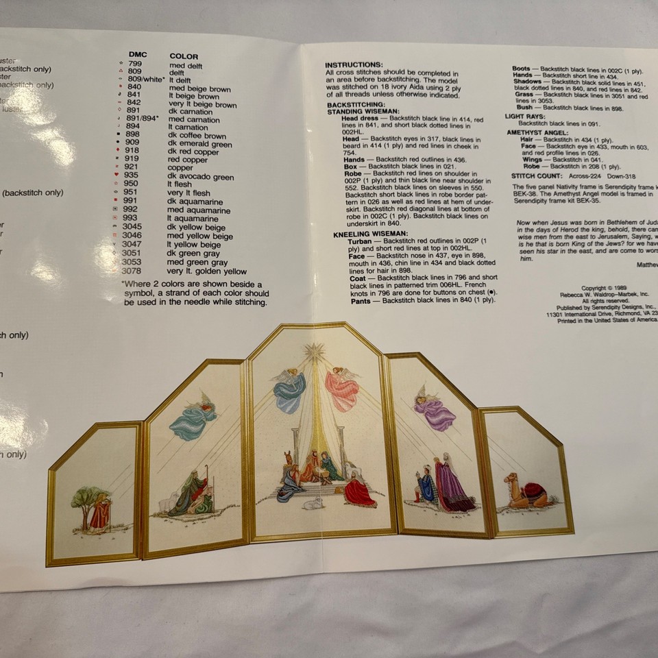 Serendipity Designs MarBek The Nativity THE WISEMEN Cross Stitch ...