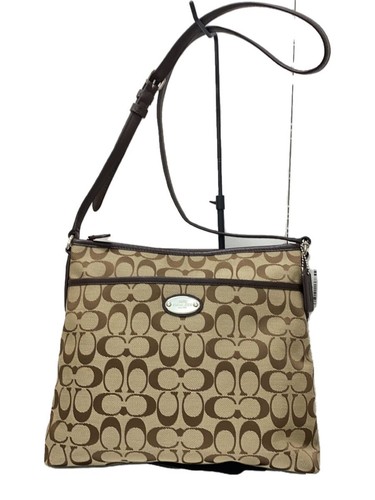 COACH Shoulder Bag BEG Allover Signature From Japan | eBay