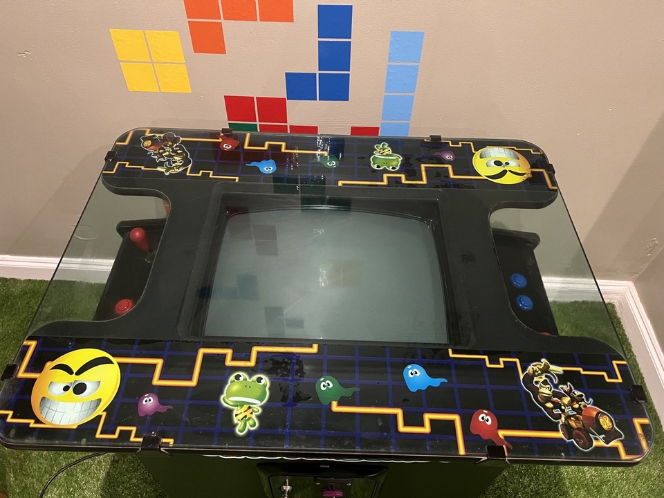 Cocktail Table Arcade Machine 50 Retro Games 1/2 Player PacMan Space ...