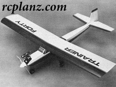 R/C AIRPLANE PLANS & PATTERNS: Trainer 40 59" Wingspan - High Wing RC ...