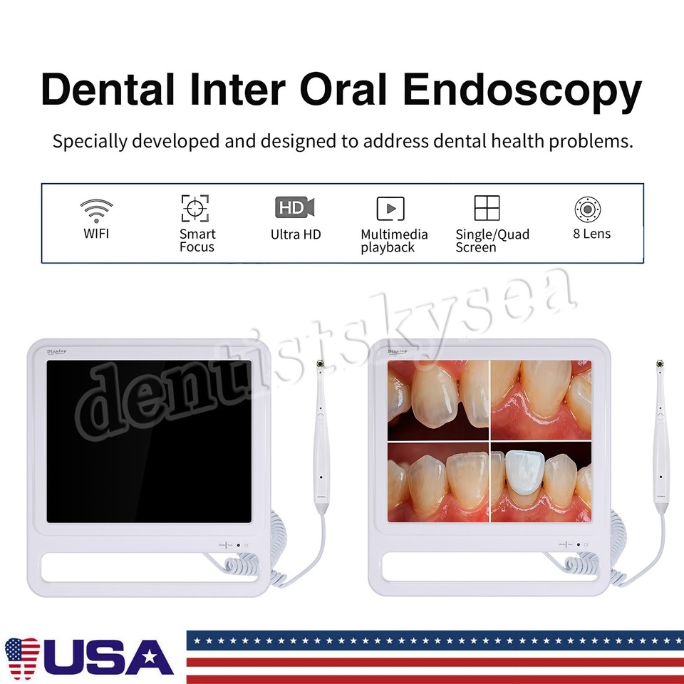 17 inch LCD Screen WiFi Wireless Dental Intraoral Camera Ultra HD 5 ...