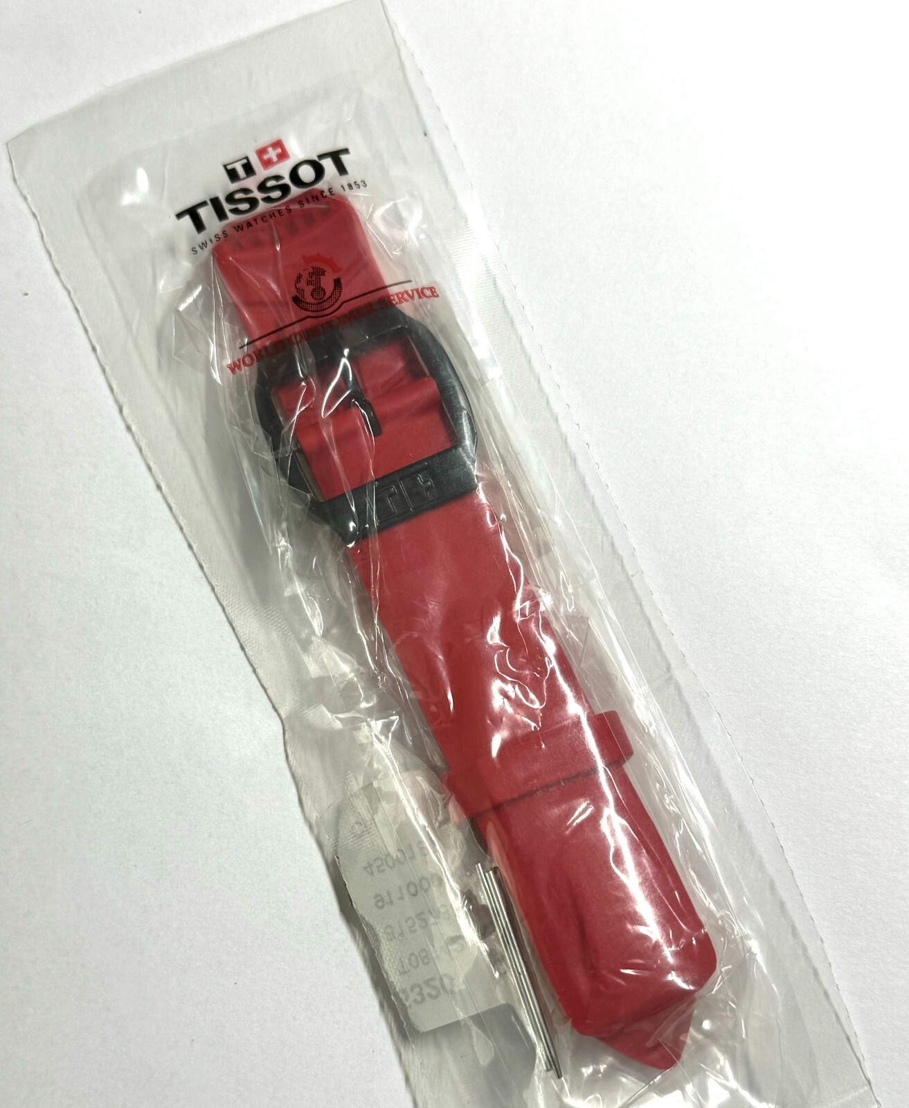 Original Tissot T-Race Touch T081420A RED Rubber Watch Band Strap with ...