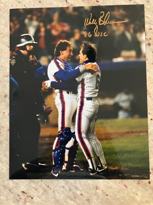 1986 NY Mets Wally Backman autographed 8x10 photo “86 WSC” with Gary ...