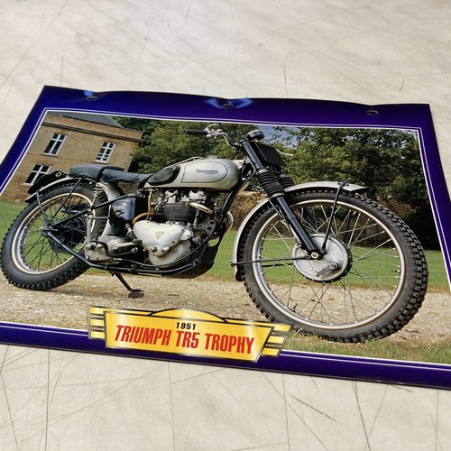 Triumph 500 TR5 Trophy 1951 Form Card Motorbike Passion Collection ...