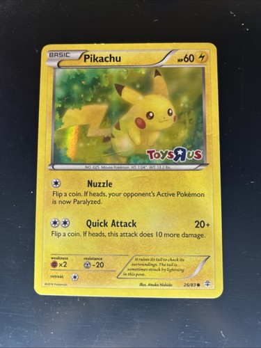 2016 Pikachu 26/83 XY Generations Holo Toys R Us Promo - Pokemon Card ...