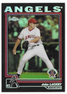 JOHN LACKEY 2004 Topps Chrome Baseball Black Refractor # 191 Angels ...