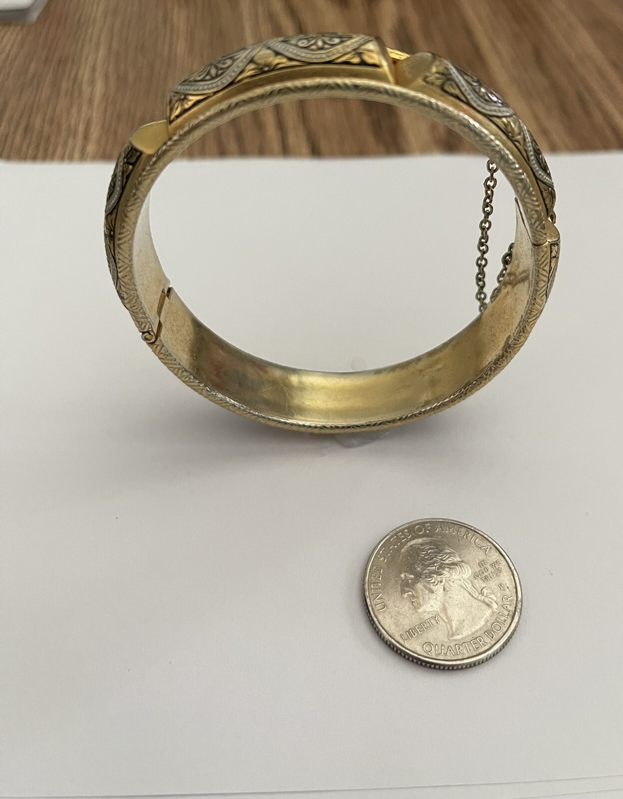 Vintage Mid Century Damascene Toledo Gold Moorish Design Bangle ...