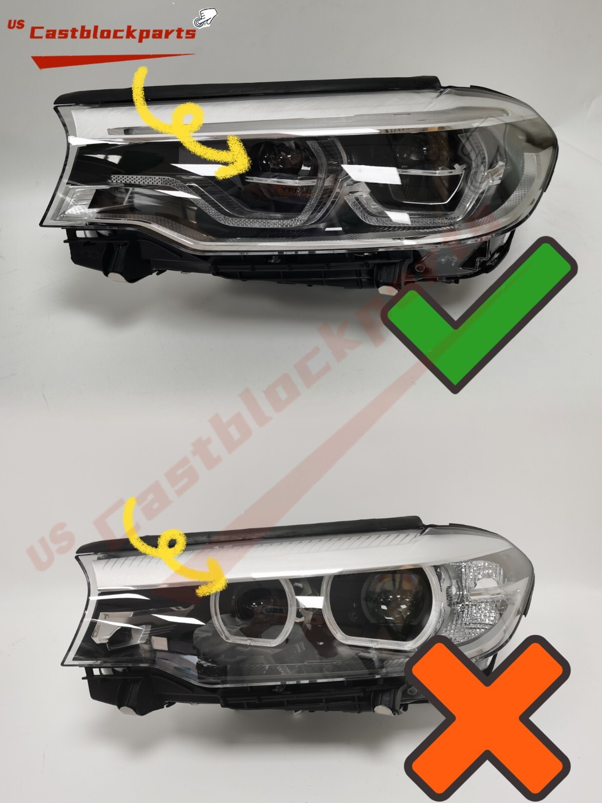 G30 Headlight For 2017-2020 BMW 5 Series M5 G30 G31 LED Adaptive Left ...
