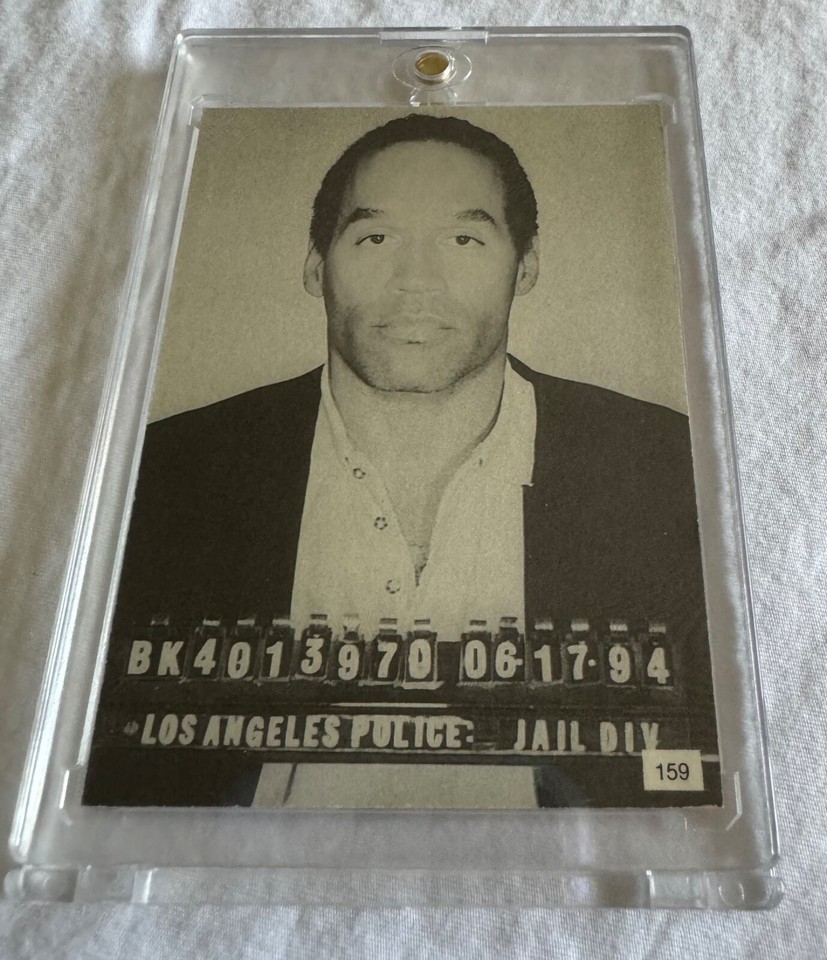 OJ Simpson trading card, OJ and Niclole auto signature and OJ Mugshot ...