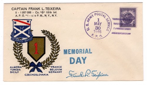 Memorial Day - Teixeira WWII Patriotic Cachet APO 1 | eBay