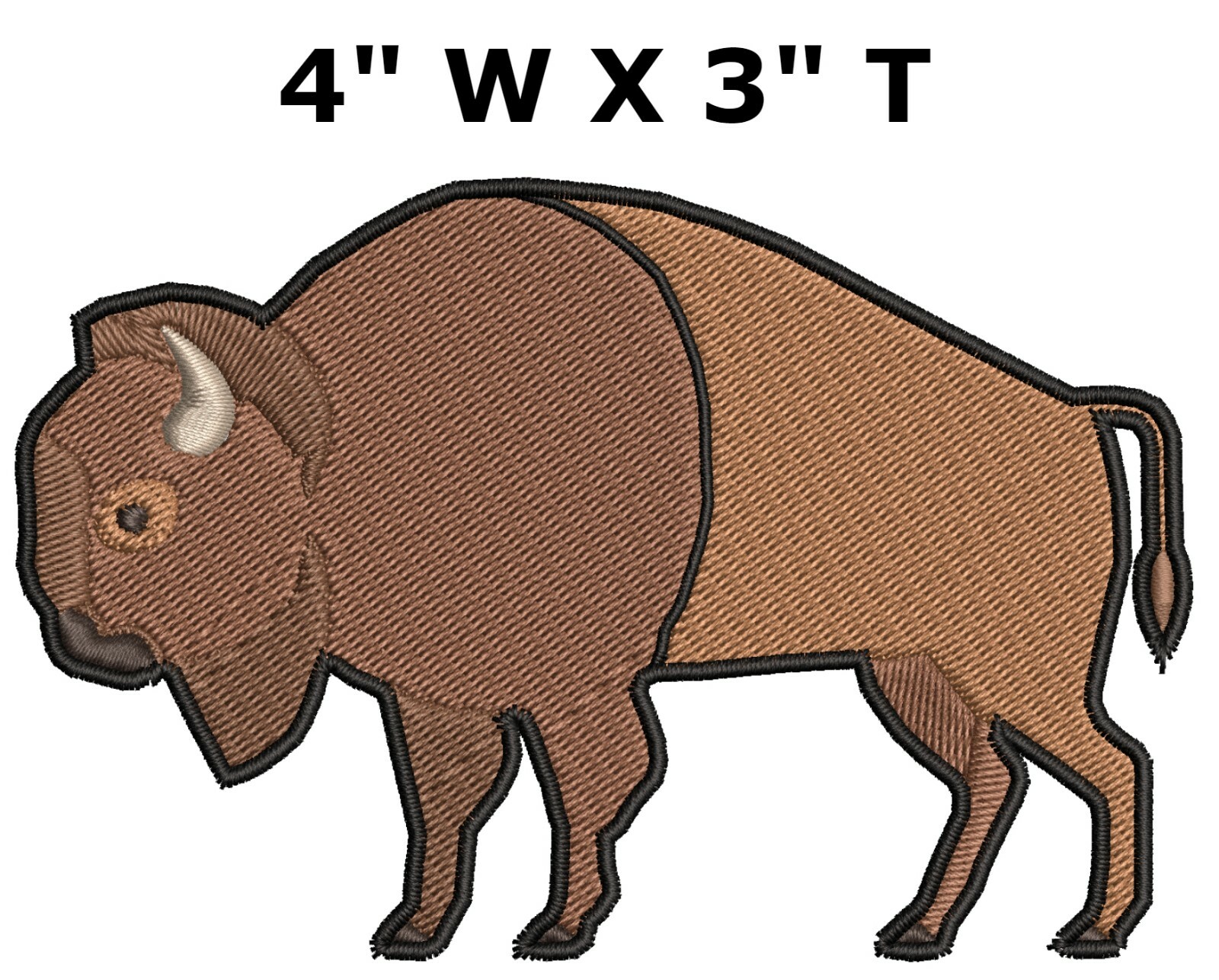 Buffalo Embroidered Patch Iron / Sew-On Souvenir Travel Explore Nature ...