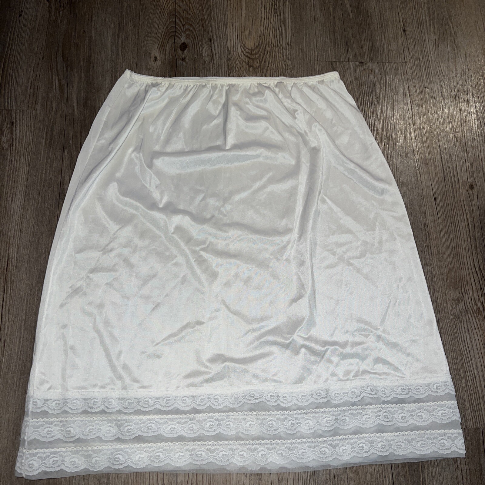 Vintage Sliperfection Silky Sheer Nylon Lacy Half Sli… Gem