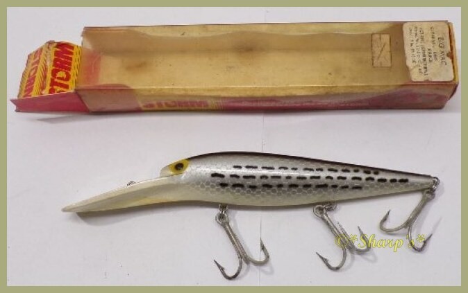 Storm Big Mac DR43 Striper Rare Old Slide Box Pre Rapala Crankbait ...