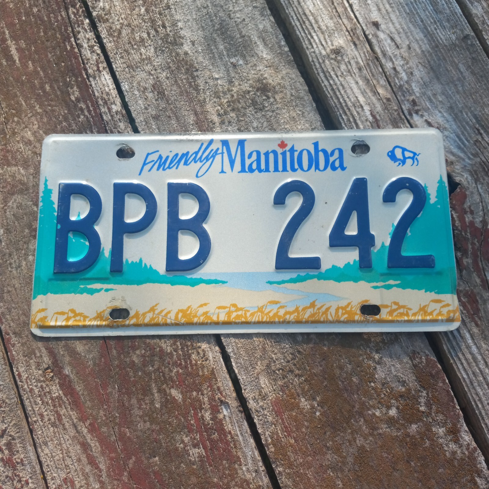 2000s Manitoba CANADA License Plate - "BPB 242" FRIENDLY MANITOBA | eBay