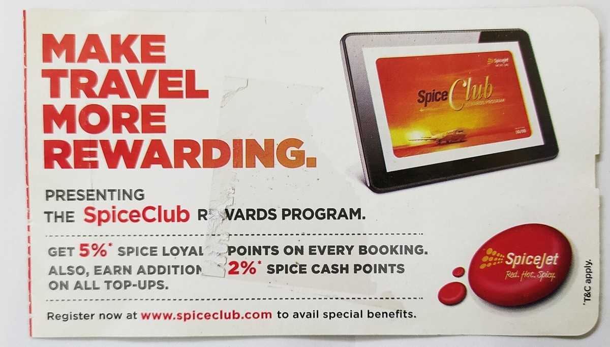 Spicejet Boarding Pass