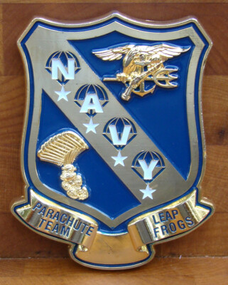 US Navy Parachute Team "LEAP FROGS" Challenge Coin Seal Teams 2 3/4" | eBay