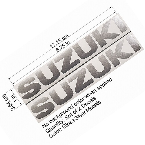 Suzuki Silver decals 750 stickers 600 gsxr 1000 sv 650 250 gsx f 8r ...