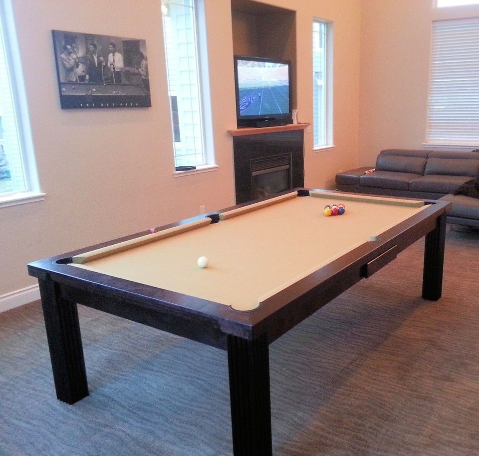 LUXURY CONVERTIBLE DINING POOL TABLE Billiard Desk Fusion TOLEDO Vision ...