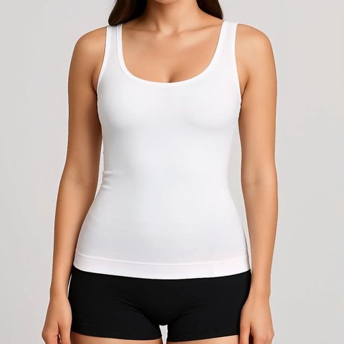 Shapermint Empetua Women's Size XL White Scoop Neck Control Tank Cami ...