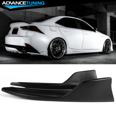 Fits 14-20 Lexus IS250 300 350 AR Style Rear Bumper Lip PP Matte Black ...