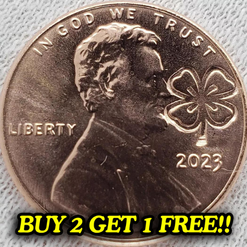 2023 Penny Four 4 Leaf Clover Shamrock Irish Good Luck Coin Saint ...