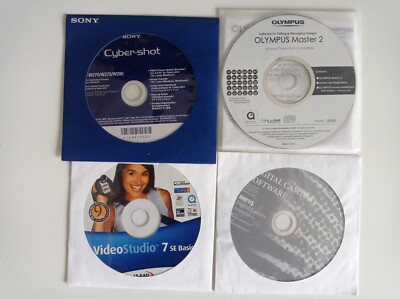Digital Camera CDs Software Olympus Master 2 Sony Cyber shot Ulead ...
