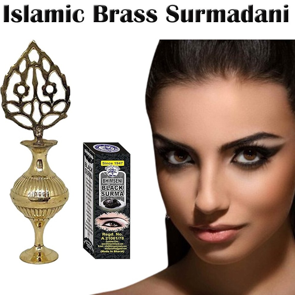 Black Eyeliner kajal Kohl surma india Kohla Traditional Arabic Bottle ...