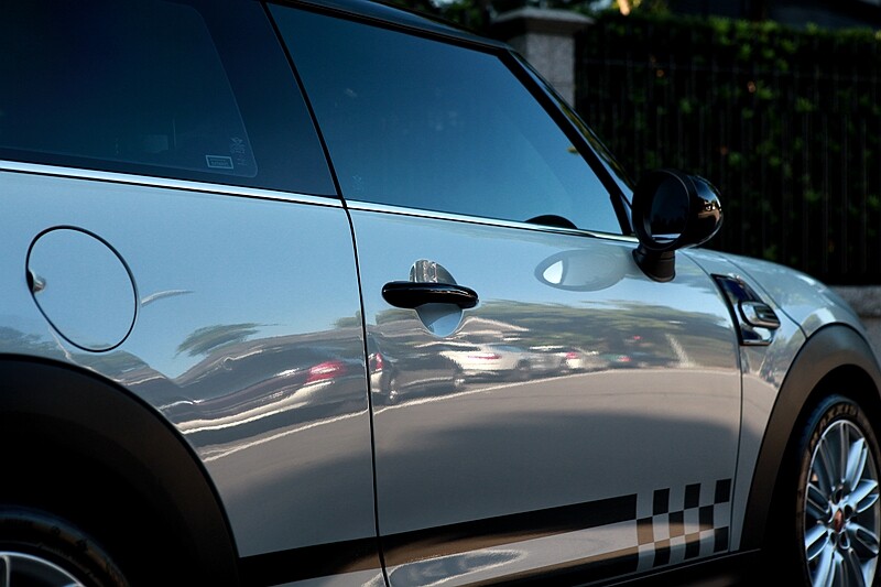 US STOCK 4x PIANO BLACK Front & Barn Door Handle Covers MINI Cooper R55 ...