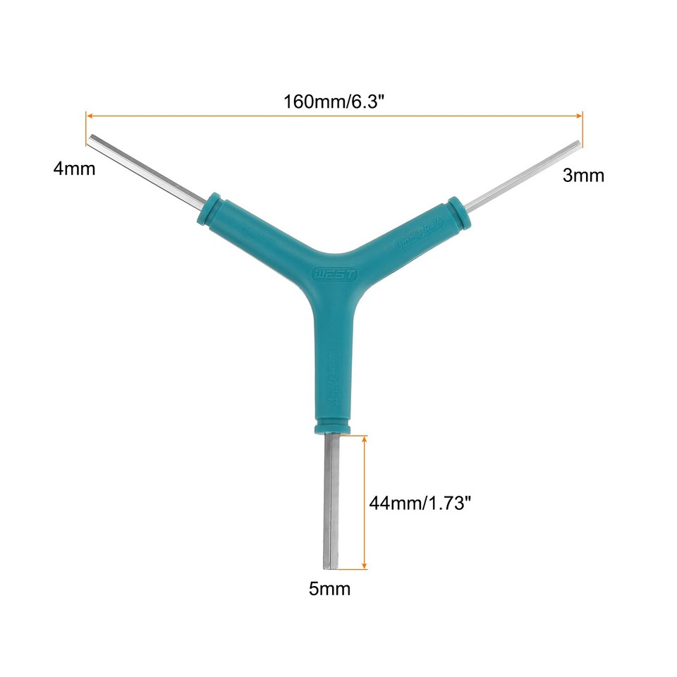 4pcs Y-Shaped 3 Way Bike Hex Wrench Set 3/4/5mm Lengthen Y-Type Wrench ...